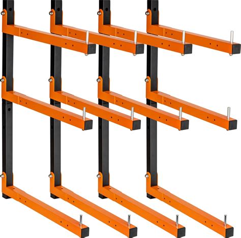 Torack Lumber Storage Metal Rack Wood Rack Organizer 3 Level Wall