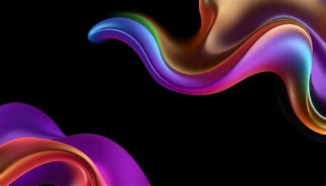 Abstract colorful wave background black background | Premium AI ...