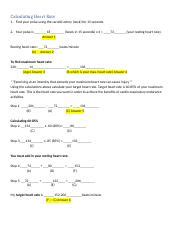 How To Calculate Your Resting And Target Heart Rate For Optimal Course Hero