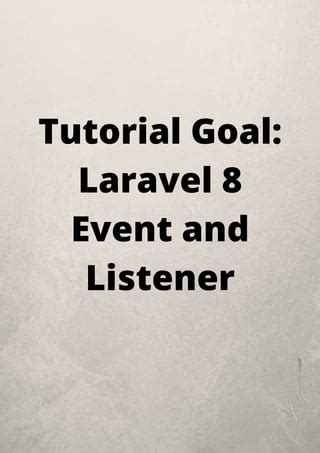 Laravel 8 Events And Listeners With Example PDF