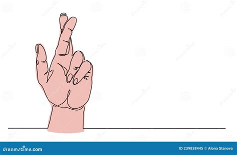 Crossed Fingers Hand Gesture When Liar Tries To Hide The Truth Sign Stock Vector Illustration