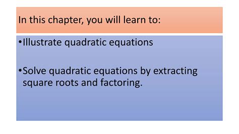 Quadratic Equations And Function Pptx