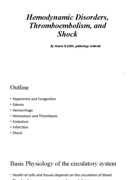 Hemodynamic Disorders Pdf Shock Circulatory Thrombosis