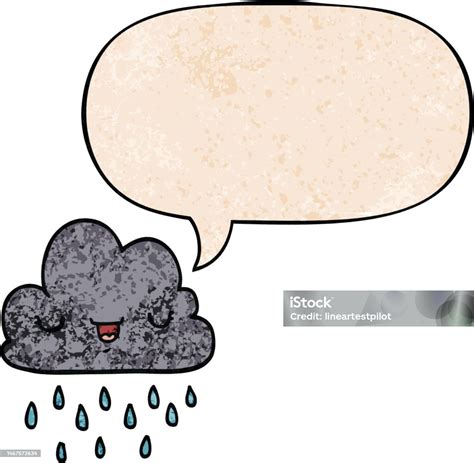Nuage Dorage De Dessin Animé Avec Bulle De Dialogue Dans Un Style De