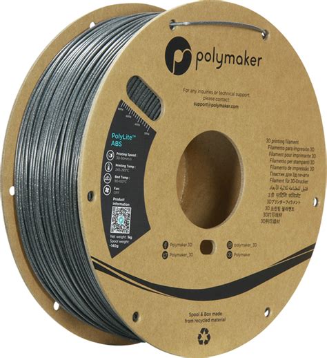 Polymaker PolyLite ABS Galaxy Dark Grey 3DJake Sverige