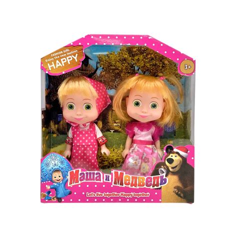 عروسک مدل ماشا و میشا مجموعه 2 عددی کد 1 برترکالا