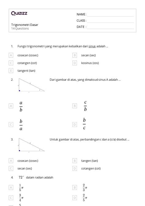 Mais De 50 Planilhas Kebalikan Teorema Pythagoras No Quizizz Gratuito