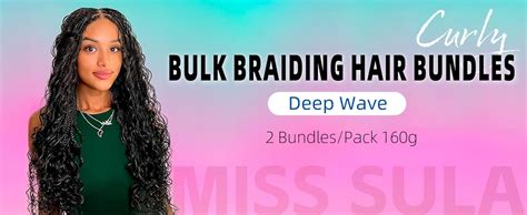 Miss Sula Deep Wave Bulk Braiding Hair Wet And Wavy Human