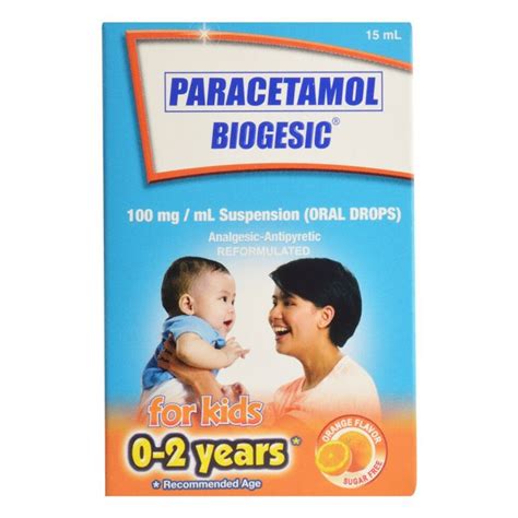 Biogesic Paracetamol 100 Mgml Orange Flavored Oral Drops 15 Ml Lazada Ph