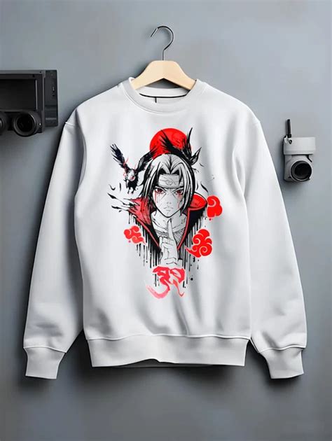 Itachi Uchiha Akatsuki Mangekyou Sharingan Naruto Anime Inspired Hoodie