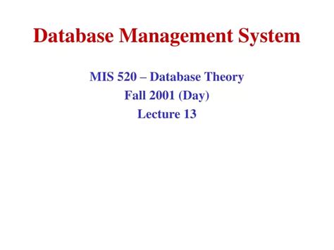 PPT Database Management System PowerPoint Presentation Free Download ID 9370882