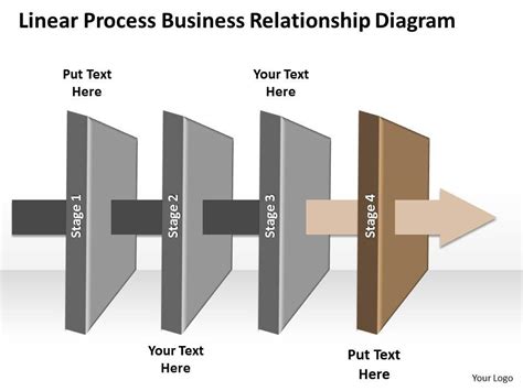 Business Powerpoint Templates Linear Process Relationship Diagram Sales Ppt Slides