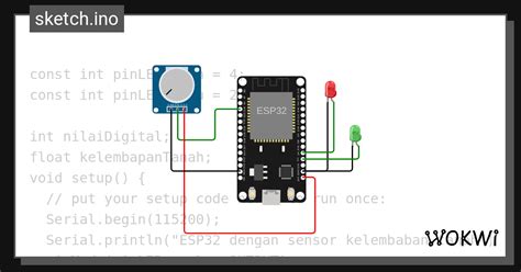 Kelembapan Tanah Wokwi Esp32 Stm32 Arduino Simulator