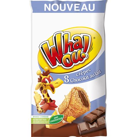 Crêpes Whaou fourrées au chocolat au lait x 8 256 g La belle vie