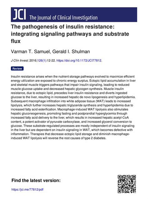 pdf integrating signaling pathways and substrate the pathogenesis