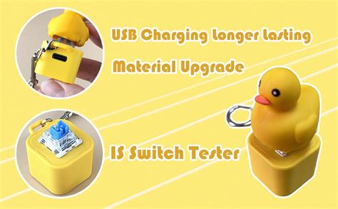 Quacking Duck Keychain Upgraded Usb Charging Duck Keyboard Keycaps That Quack
