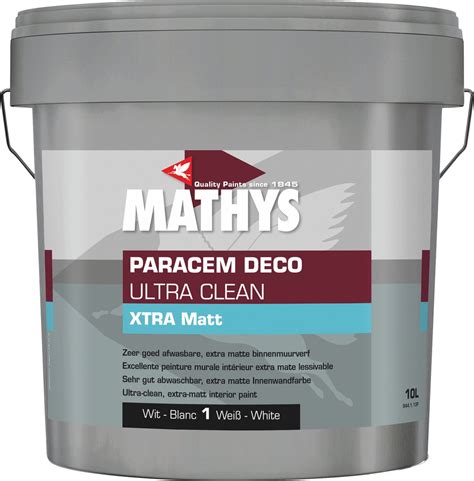 Mathys Paracem Deco Ultra Clean Xtra Matt 10L Wit Bol