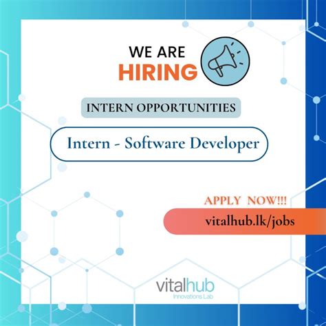 Intern Software Developer At Vitalhub Innovations Lab Colombo Sri Lanka Itprolk