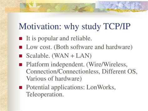 ppt the time delay of tcp ip and related protocols powerpoint