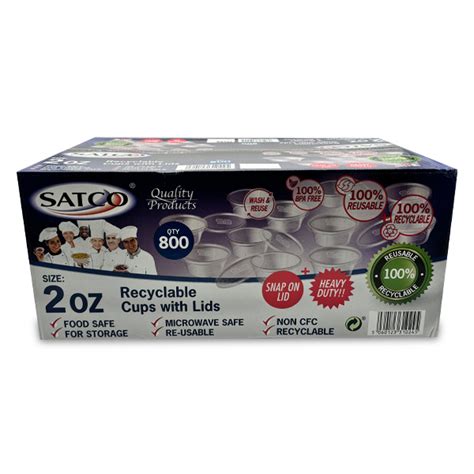 Buy Satco 2oz Round Plastic Cups With Lids Online 800pcs