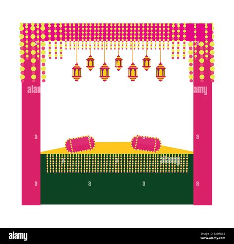 Haldi Ceremony Setup For Bride Stock Vector Image And Art Alamy