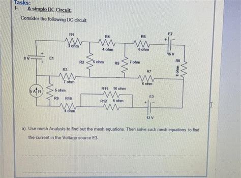 Solved Tasks I A Simple DC Circuit Consider The Following Chegg