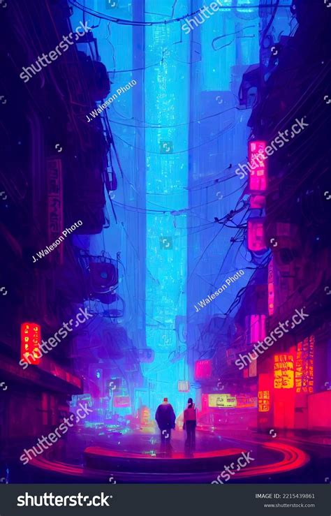 사이버펑크 네온 도시 밤 픽셀 예술의 스톡 일러스트 2215439861 Shutterstock
