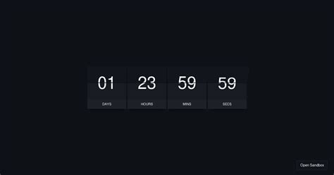 Flip Clock Component React Countdown Framer Motion Forked