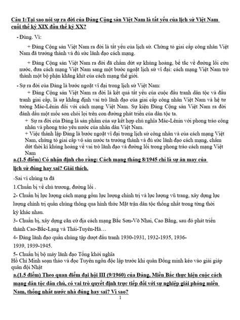 LsĐ Ôn Tx1 Pdf