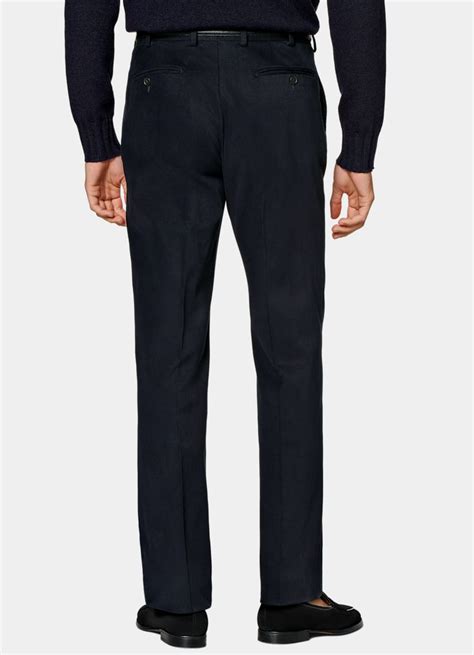Navy Straight Leg Pants In Stretch Cotton Suitsupply Suitsupply Us