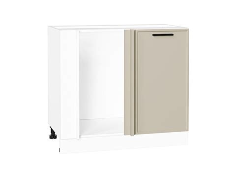Шкаф нижний угловой Фрейм Cream Silk Белый