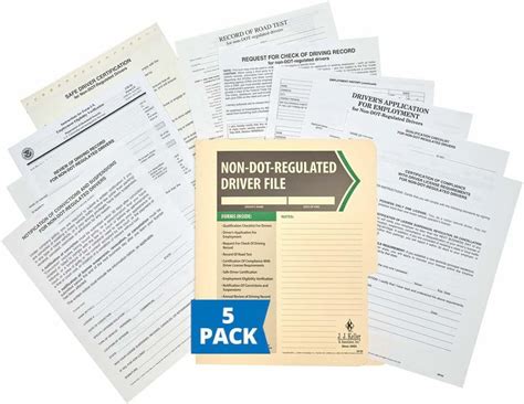 Driver Qualification File Folder And Forms For Non Dot Regulated Drivers Personnel
