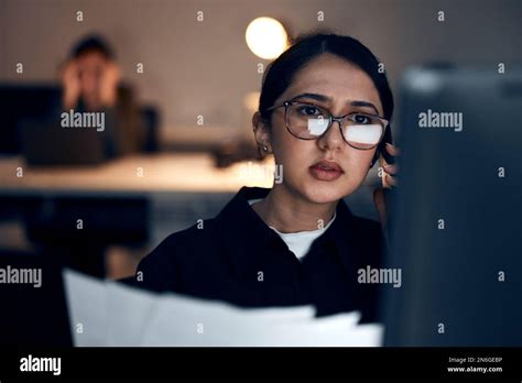 Computer Night Research Or Programmer Woman For Cybersecurity App Coding Or Data Analysis In