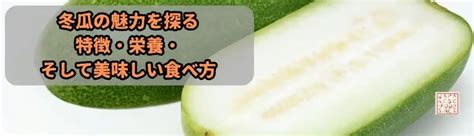冬瓜（とうがん）とは？旬・栄養・保存まで解説【調理師監修】japanese