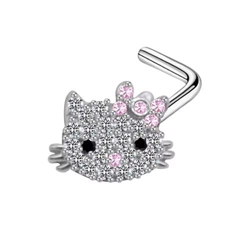 Nose L Shape Hello Kitty Pink