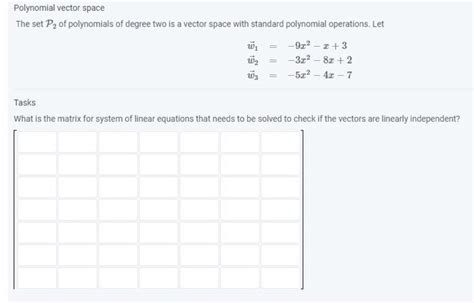 Solved Polynomial Vector Space The Set P₂ Of Polynomials Of