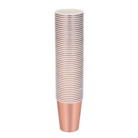 139 Pieces Rose Gold Paper Dinnerware Set Paper Cups Plates Napkins