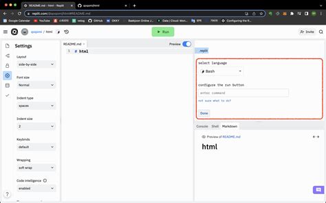Html Replit와 깃허브 연동
