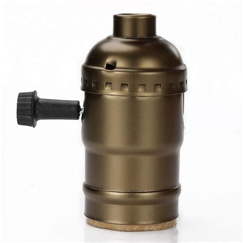 Aluminum Lamp Holder Socket With Switch E27 Pearl Grandado