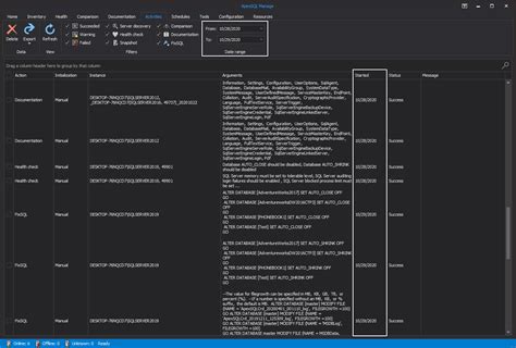 track sql server instance activities in the sql manage instance software