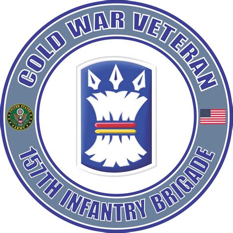 U S Army Cold War 157th Infantry Brigade Unit Crest Veteran Decal