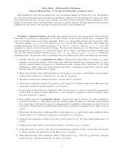 Sol PS Pdf Econ A Problem Set Solutions Due On Monday Dec No Late Problem Sets