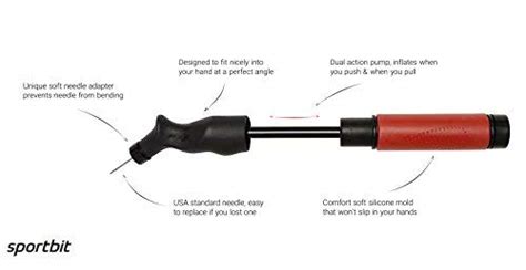 Sportbit Ball Pump With 5 Needles Push And Pull Inflating System