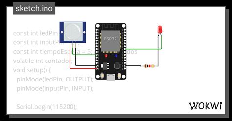 Sensor Movimiento Wokwi Esp32 Stm32 Arduino Simulator