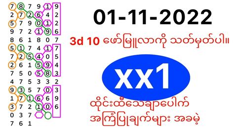 3d 20 ဂိမ်း ထိုင်းထီ 10 အစုံ ဖော်မြူလာ 01 11 2022 Youtube