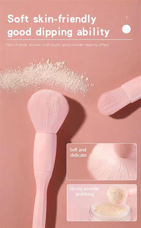 10pcs 귀여운 메이크업 브러쉬 세트 및 메이크업 브러쉬 가방 휴대하기 쉽고 깨끗하고 위생적이며 느슨한 브 Temu