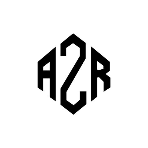 Azr Letter Logo Ontwerp Met Veelhoekvorm Azr Veelhoek En Kubusvorm