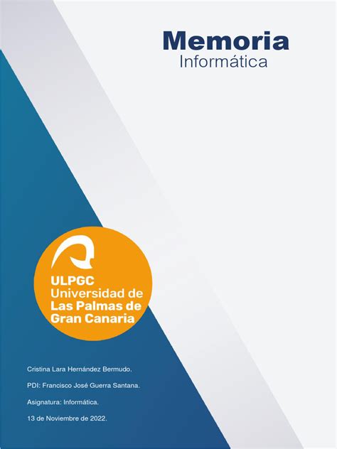 Memoria De Informática I Descargar Gratis Pdf Objeto Informática