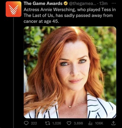 Actress Annie Wersching Who Played Tess Has Sadly Passed Away From
