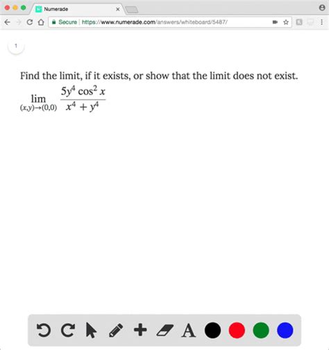 Solved Find The Limit If It Exists Or Show That The Limit Does Not